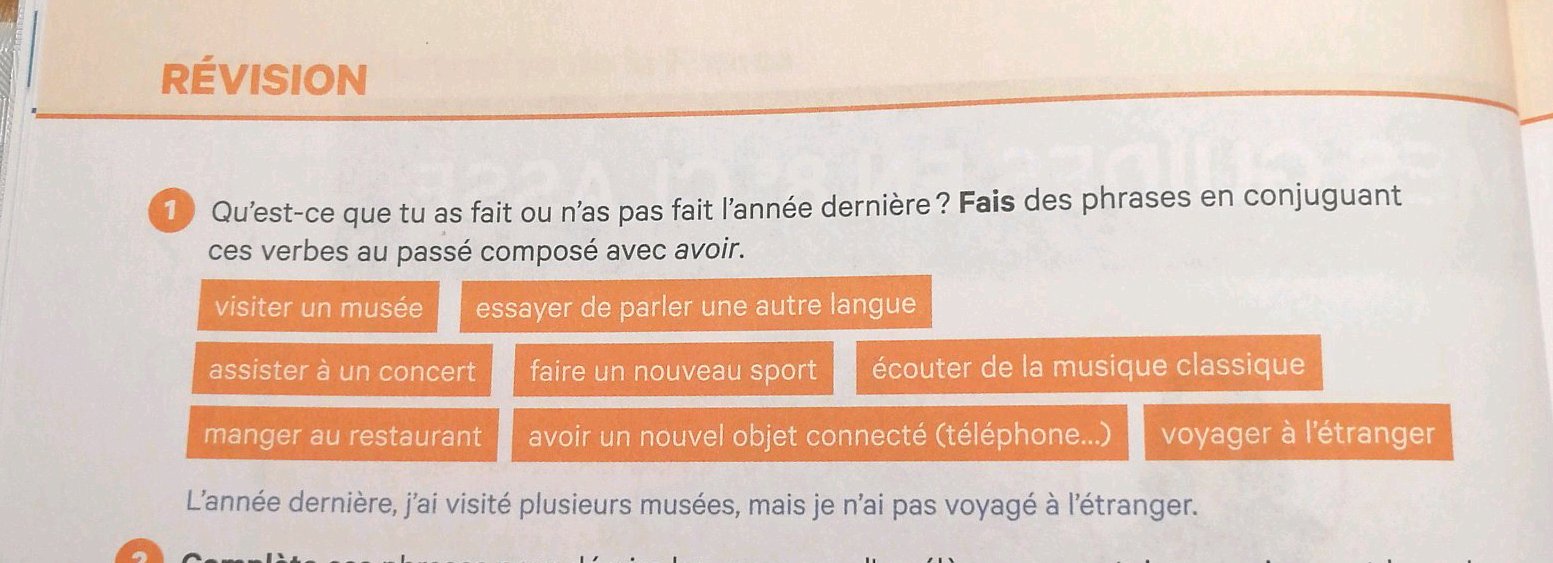 Qu'est-ce que tu as fait ou n'as pas fait | StudyX