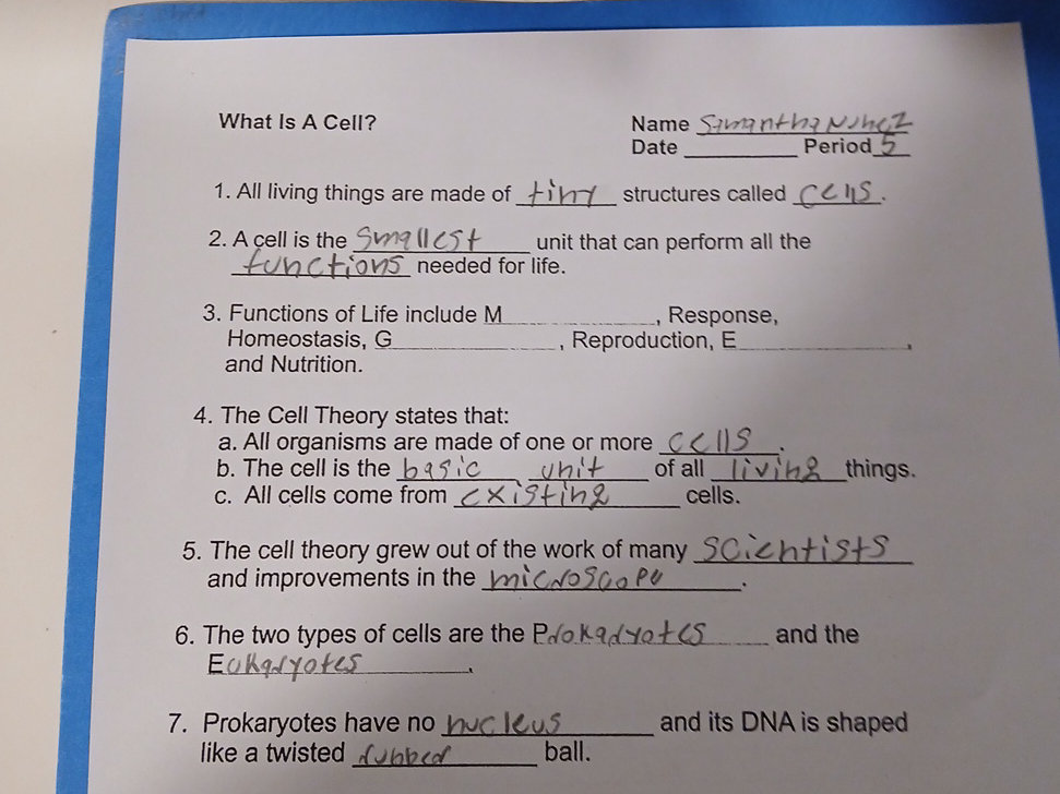 1. All living things are made of tiny | StudyX