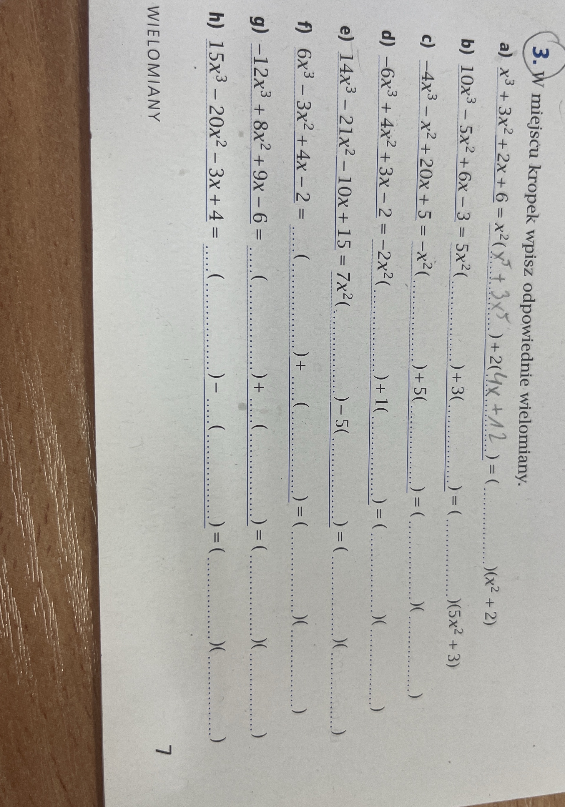 3. W miejscu kropek wpisz odpowiednie | StudyX