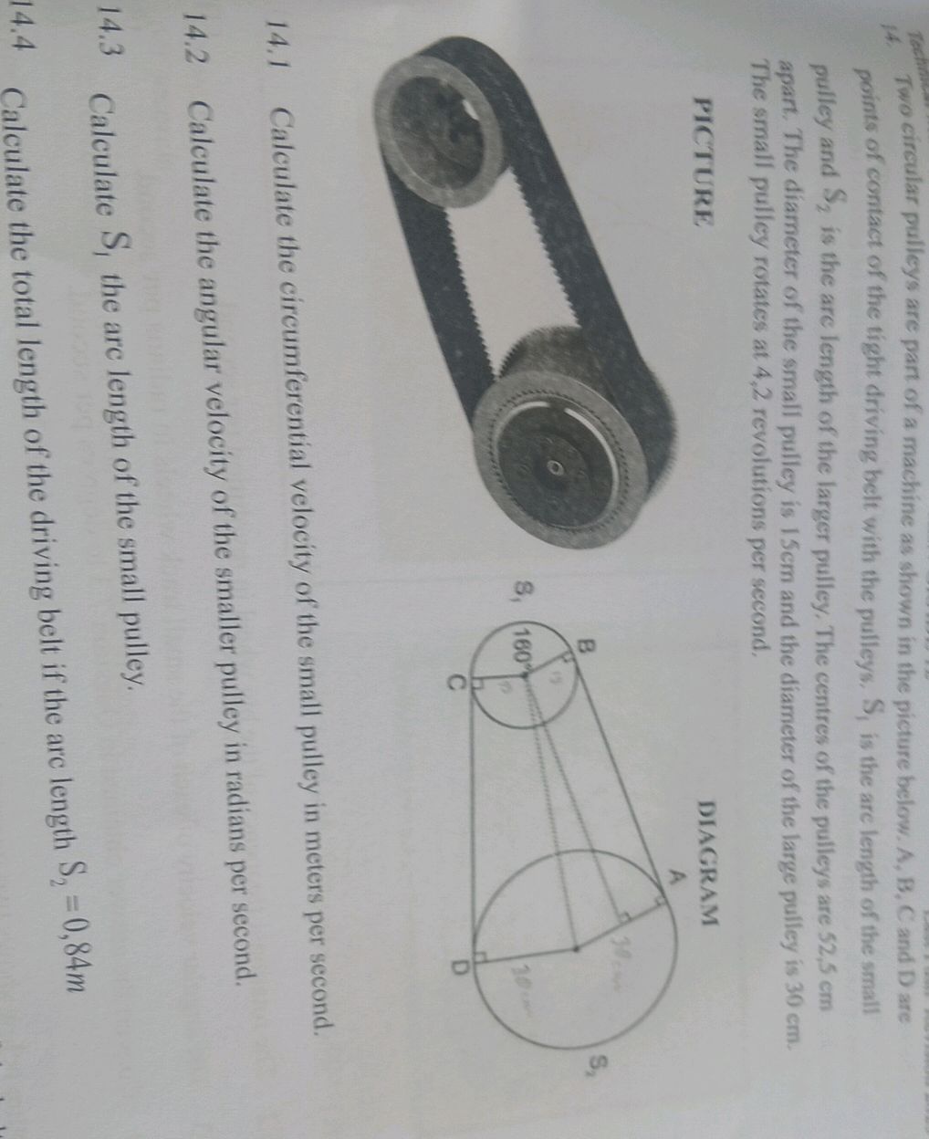 14. Two circular pulleys are part of a | StudyX