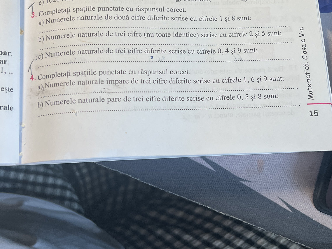 3. Completați spațiile punctate cu răspunsul | StudyX