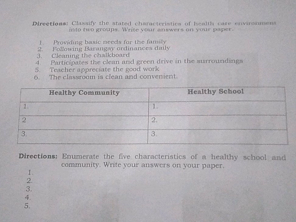 Directions: Classify the stated | StudyX