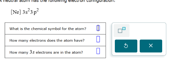 A neutral atom has the following electron | StudyX
