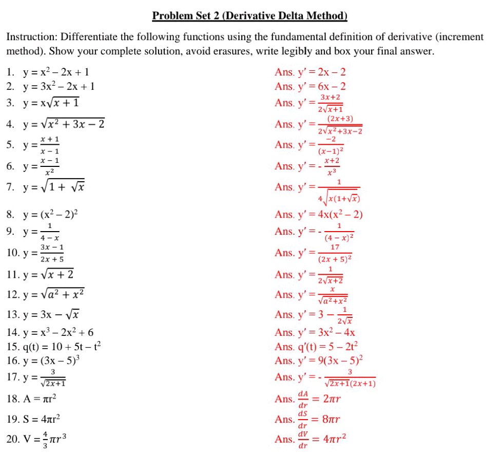 Differentiate the following functions using | StudyX