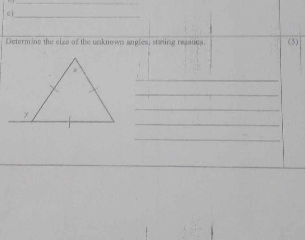 Determine the size of the unknown angles, | StudyX