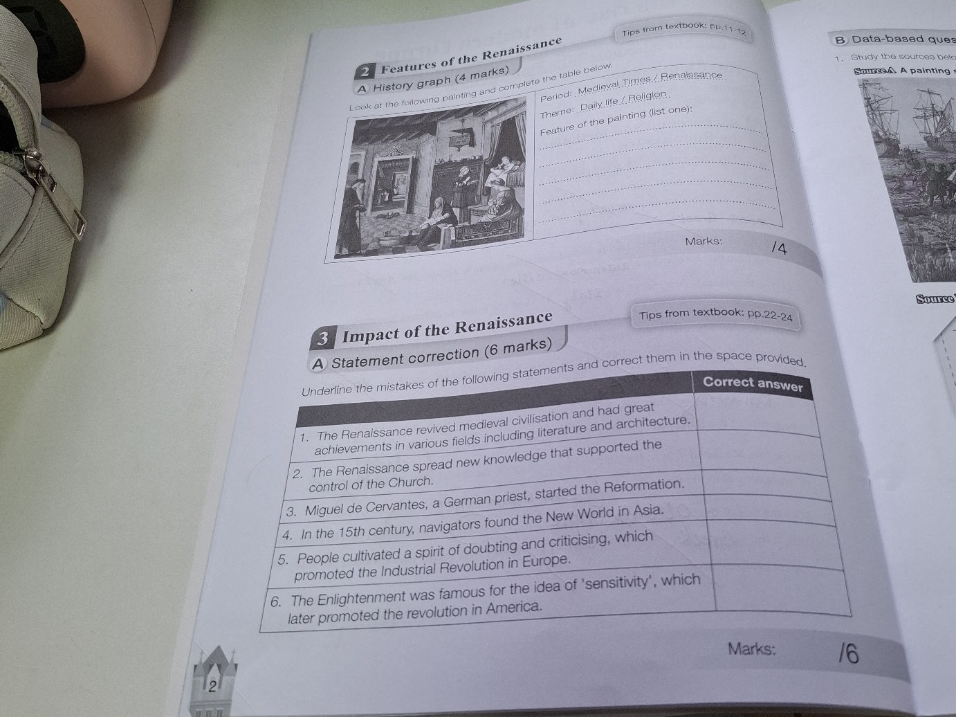 Look at the following painting and complete | StudyX