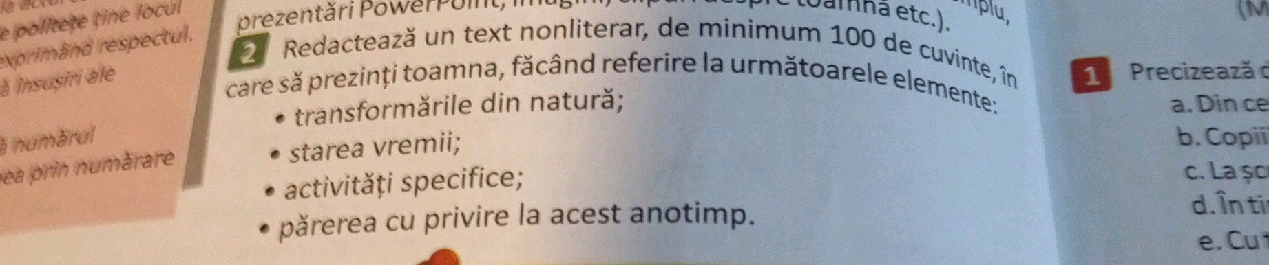 Redactează un text nonliterar, de minimum | StudyX