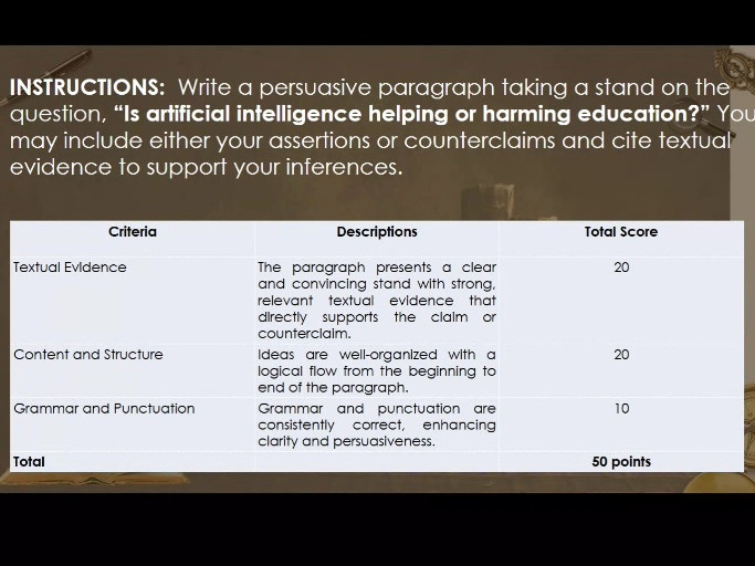 INSTRUCTIONS: Write a persuasive paragraph | StudyX