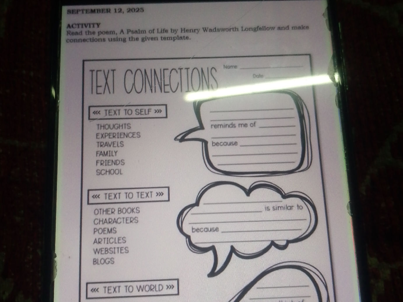 ACTIVITY Read the poem, A Psalm of Life by | StudyX