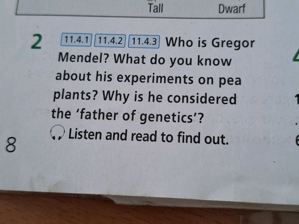 Who is Gregor Mendel? What do you know about | StudyX