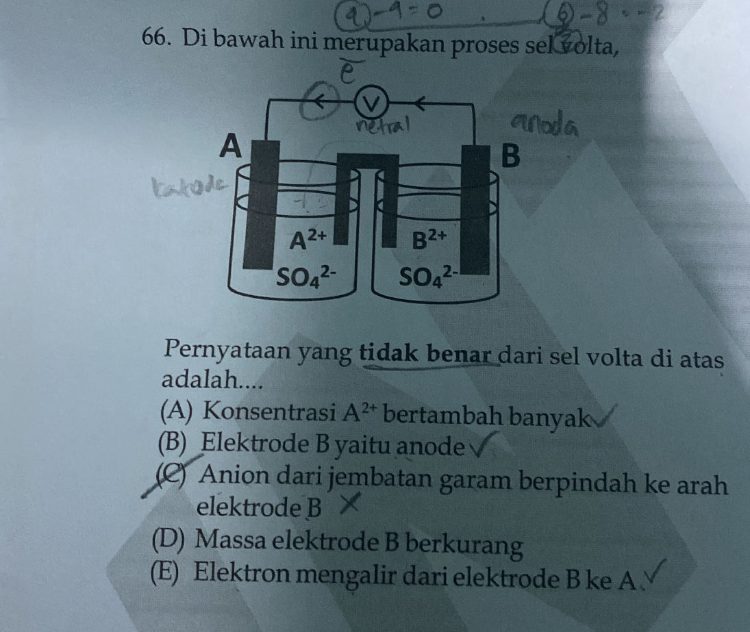 Di bawah ini merupakan proses sel volta, | StudyX