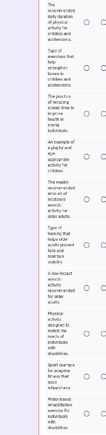 The recommended daily duration of physical | StudyX