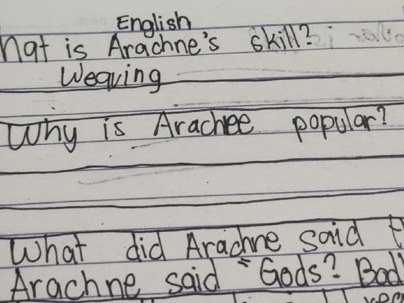 Arachne's weaving skill | StudyX