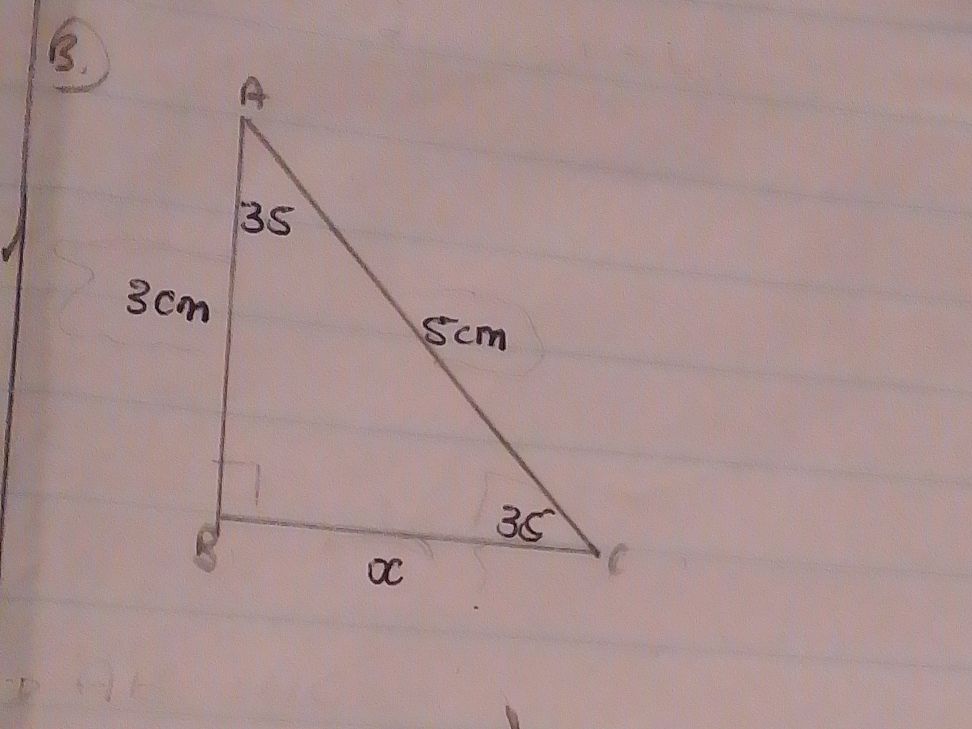 B. In the given right-angled triangle ABC, | StudyX