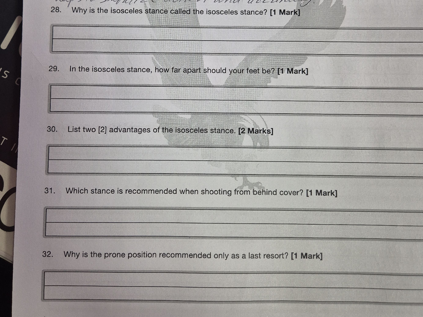Why is the isosceles stance called the | StudyX