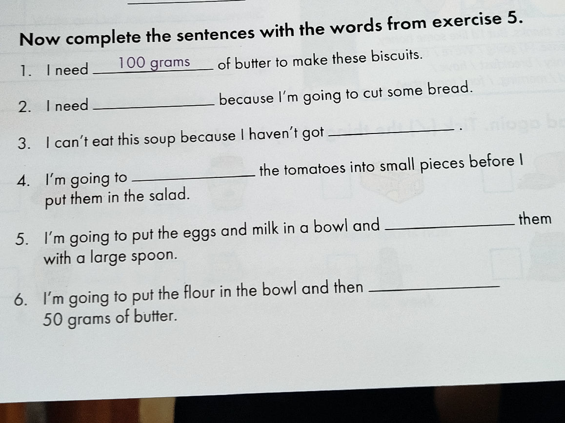 Now complete the sentences with the words | StudyX
