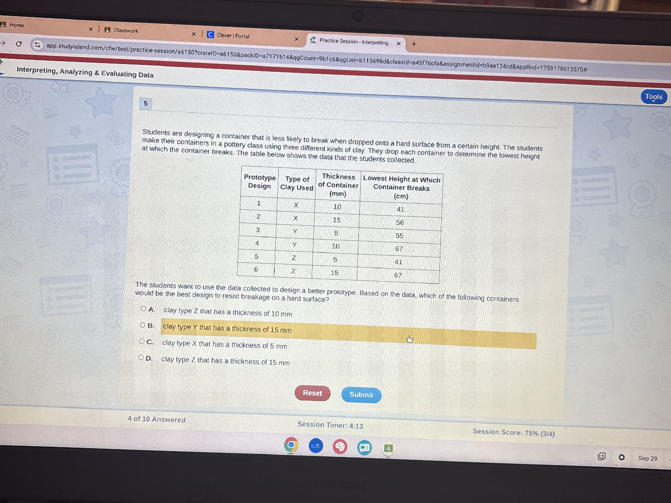 Students are designing a container that is | StudyX