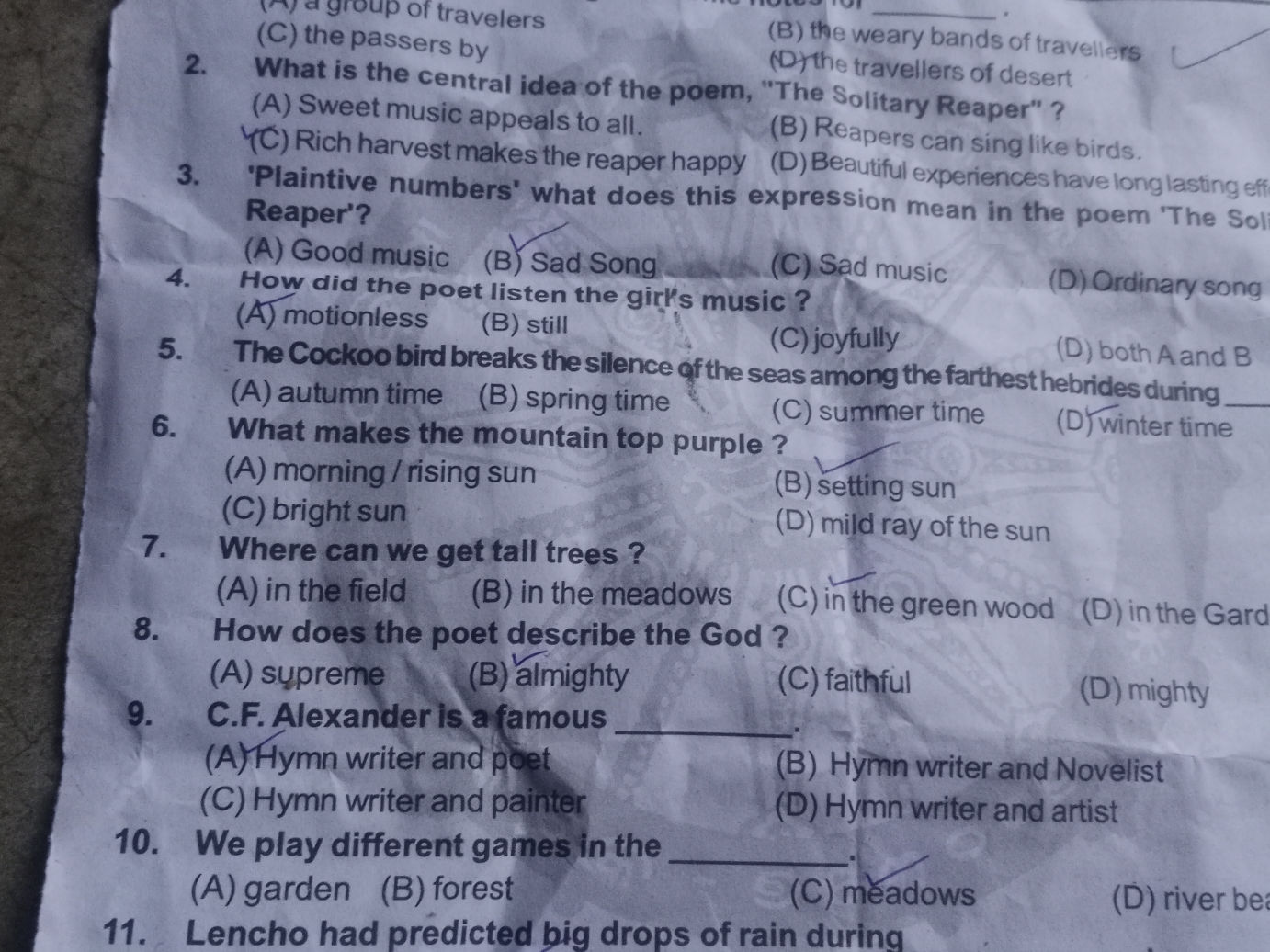 C.F. Alexander is a famous ______ (A) Hymn | StudyX