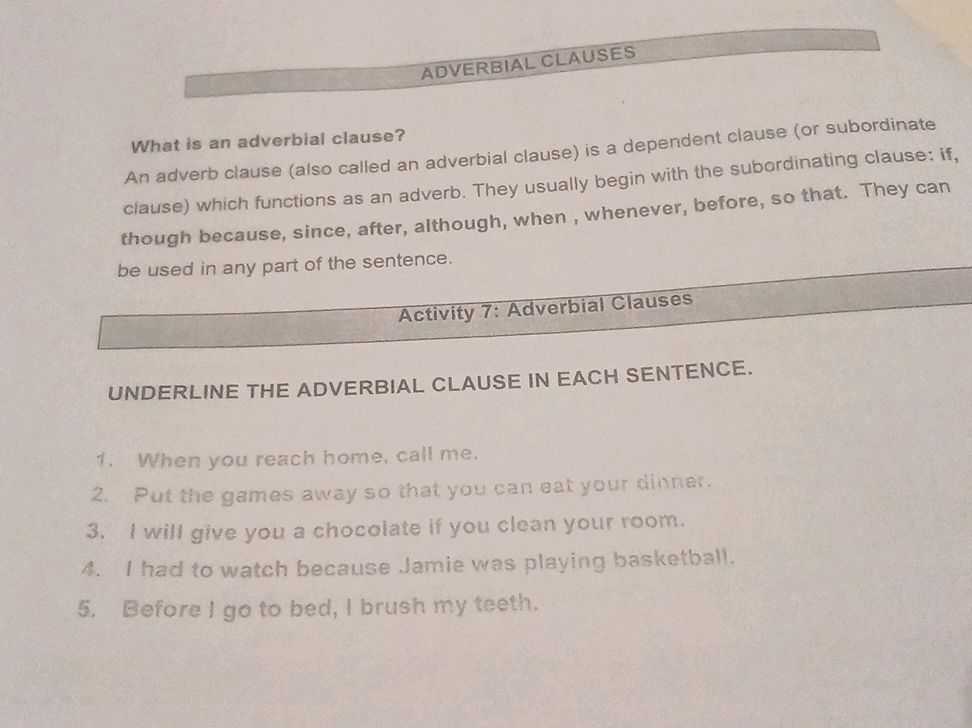 What is an adverbial clause? An adverb | StudyX