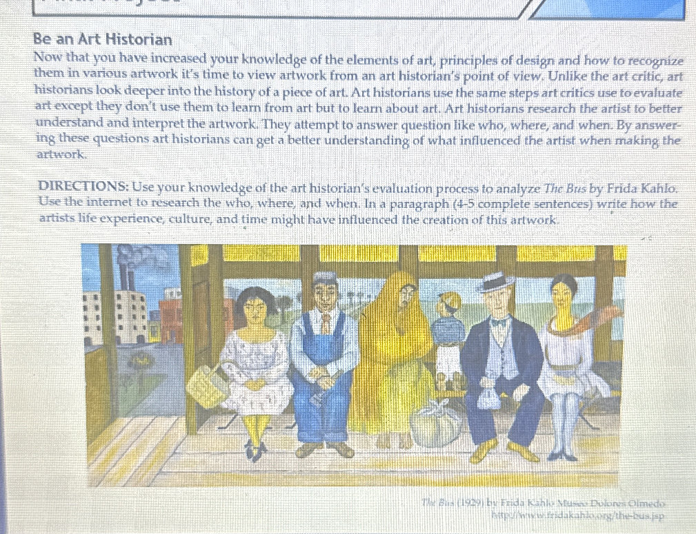Be an Art Historian Now that you have | StudyX