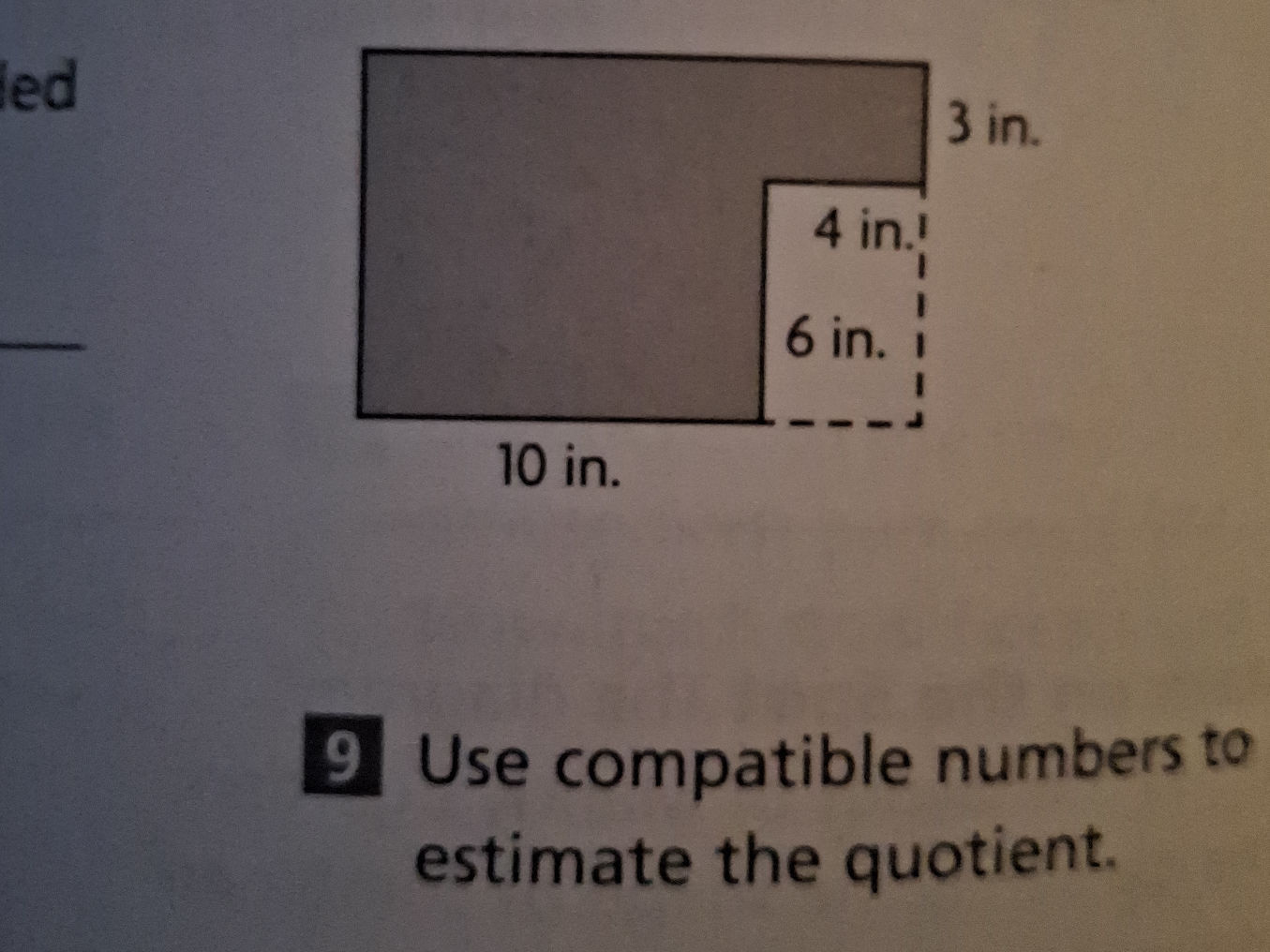 9. Use compatible numbers to estimate the | StudyX