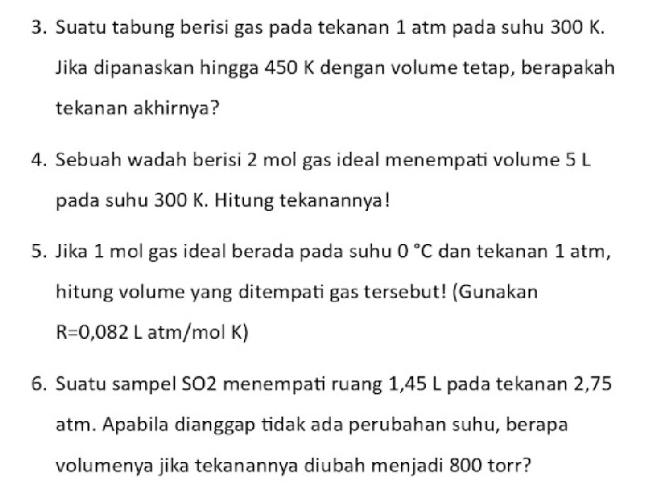 Jika 1 mol gas ideal berada pada suhu 0 °C | StudyX