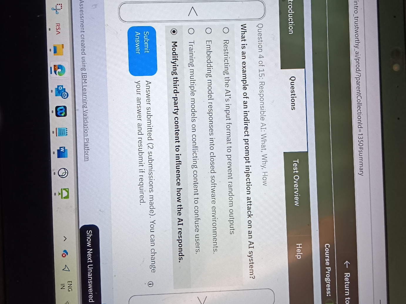 What is an example of an indirect prompt | StudyX
