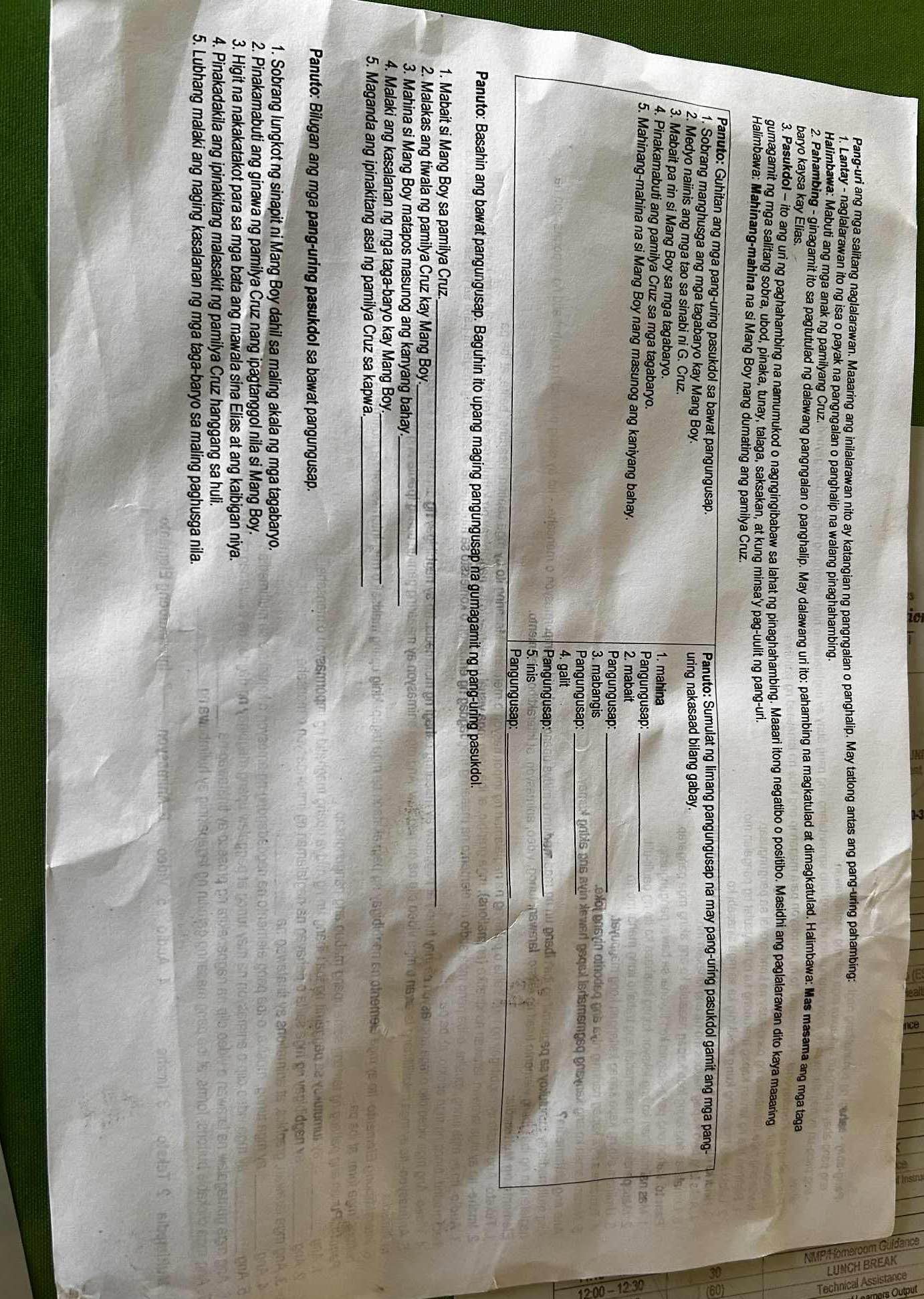 Pang-uri ang mga salitang naglalarawan. | StudyX