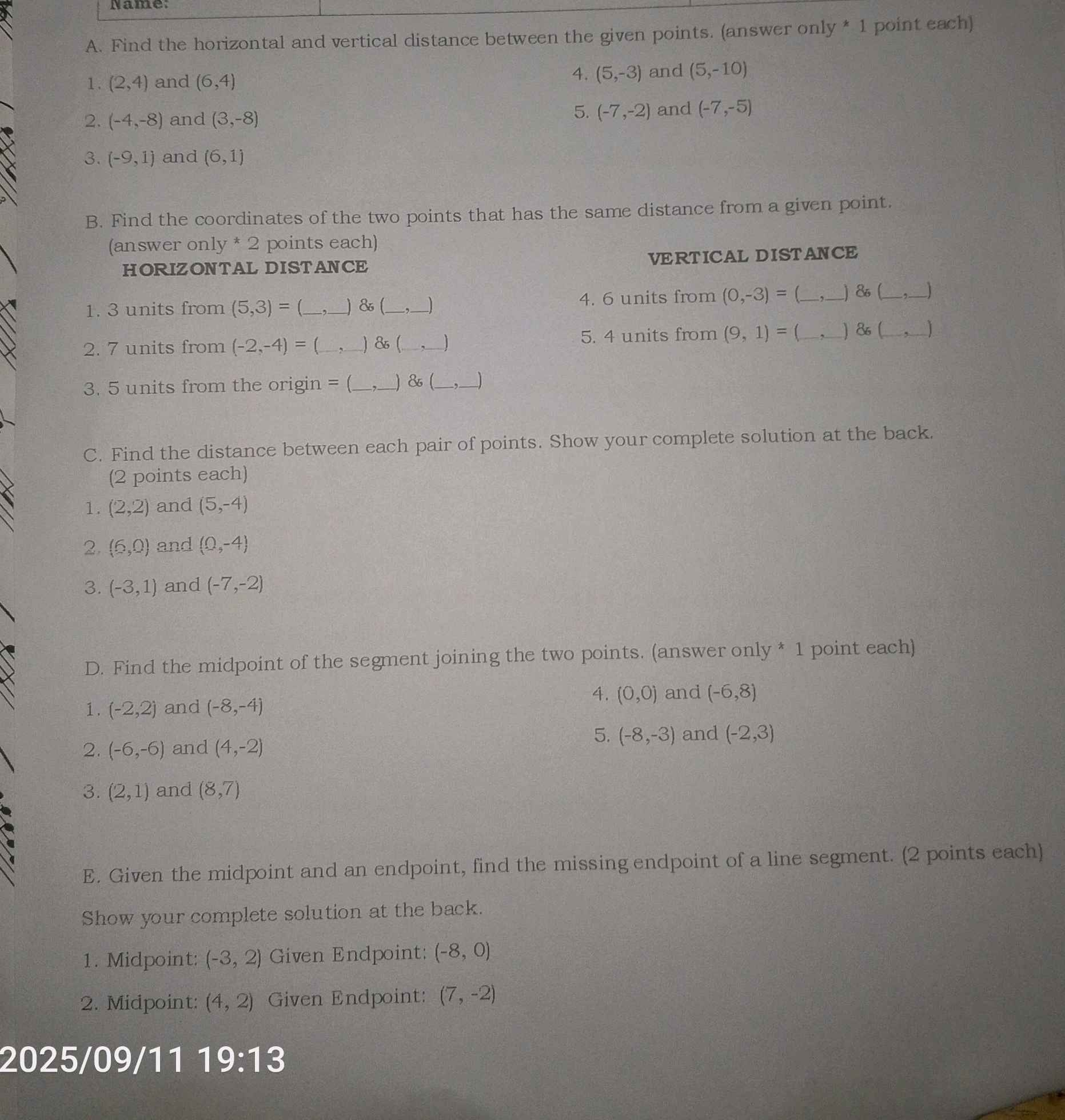 A. Find the horizontal and vertical distance | StudyX