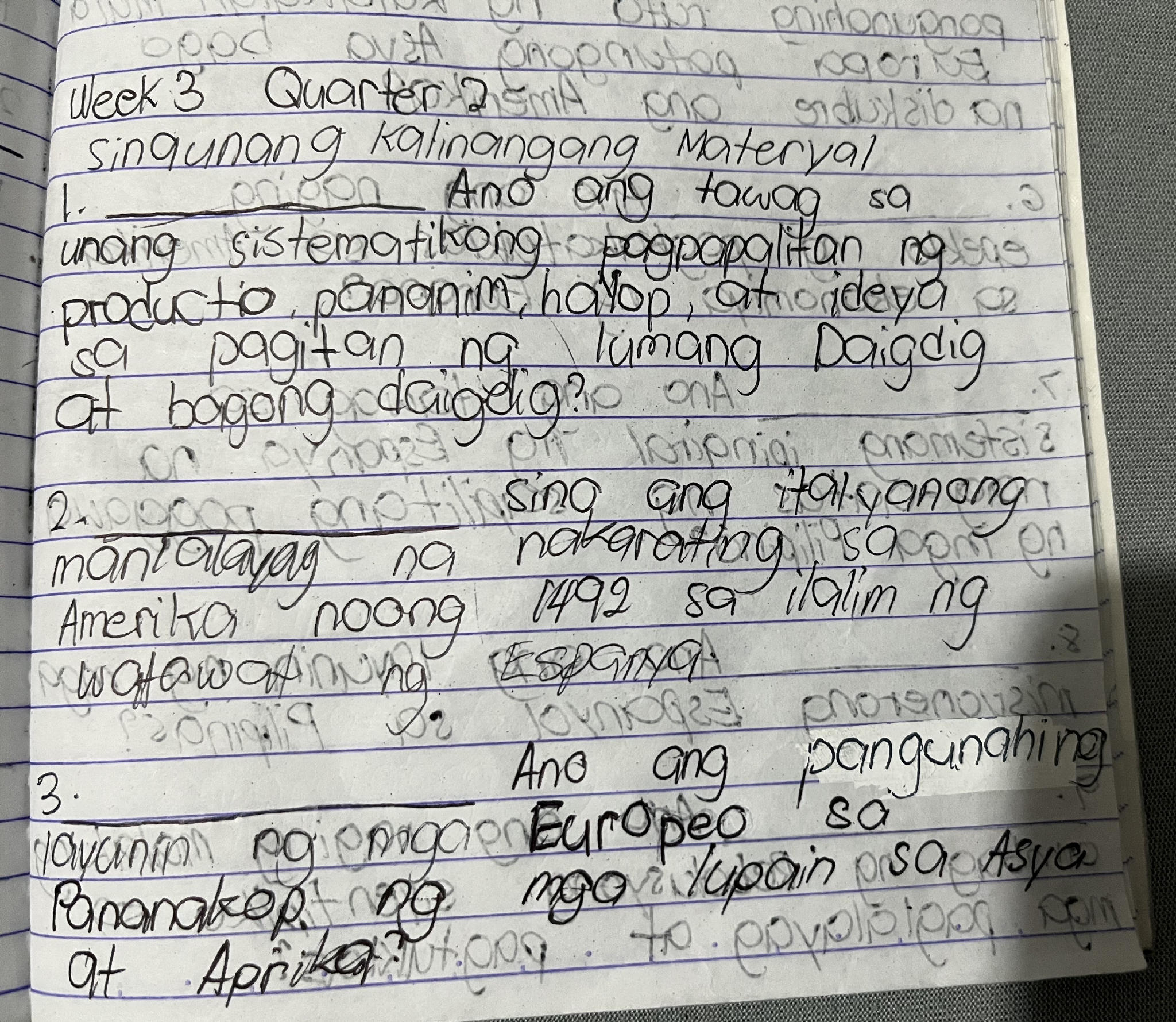 Ano ang tawag sa unang sistematikong | StudyX