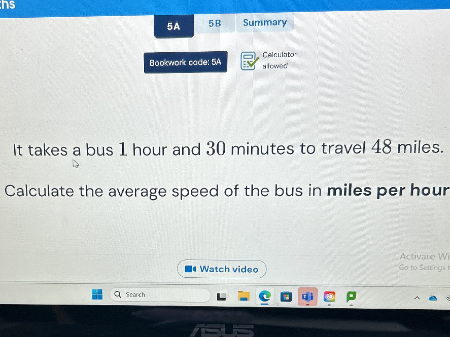 It takes a bus 1 hour and 30 minutes to | StudyX