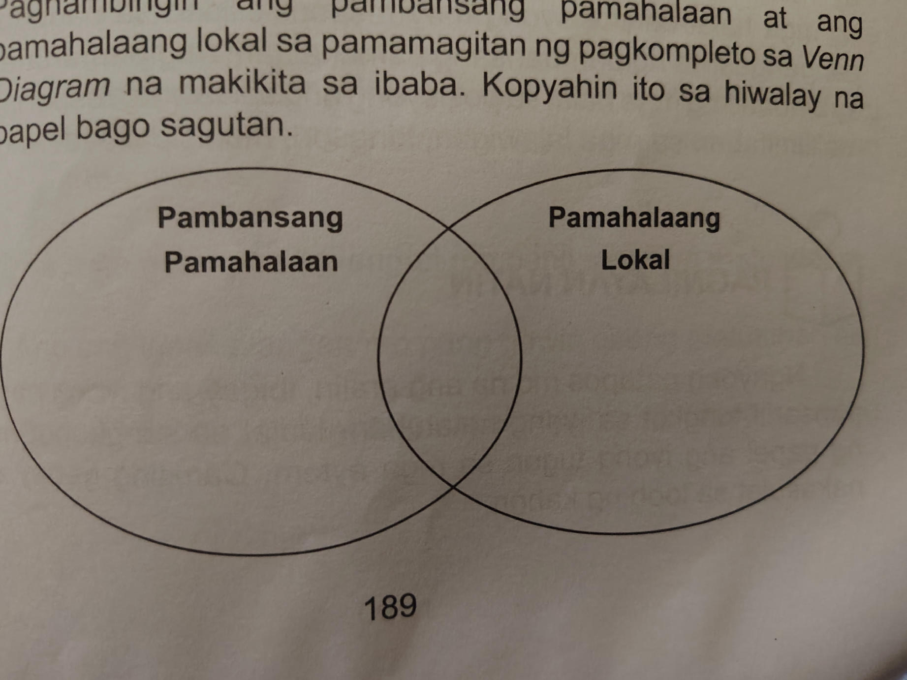 Paghambingin ang pamahalaan at ang | StudyX