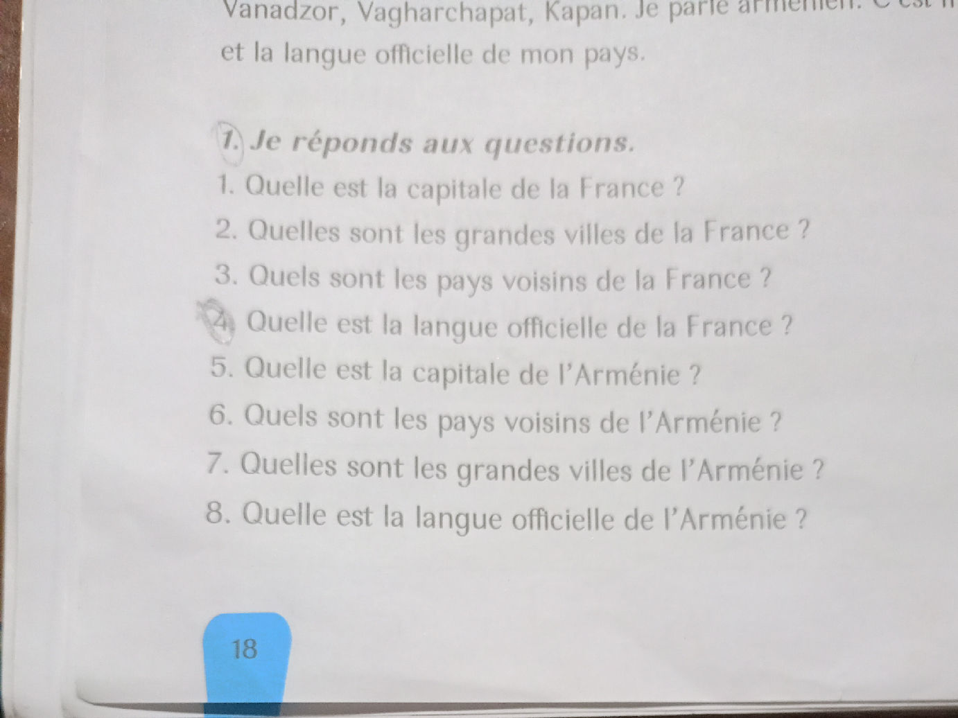 Je réponds aux questions. 1. Quelle est la | StudyX