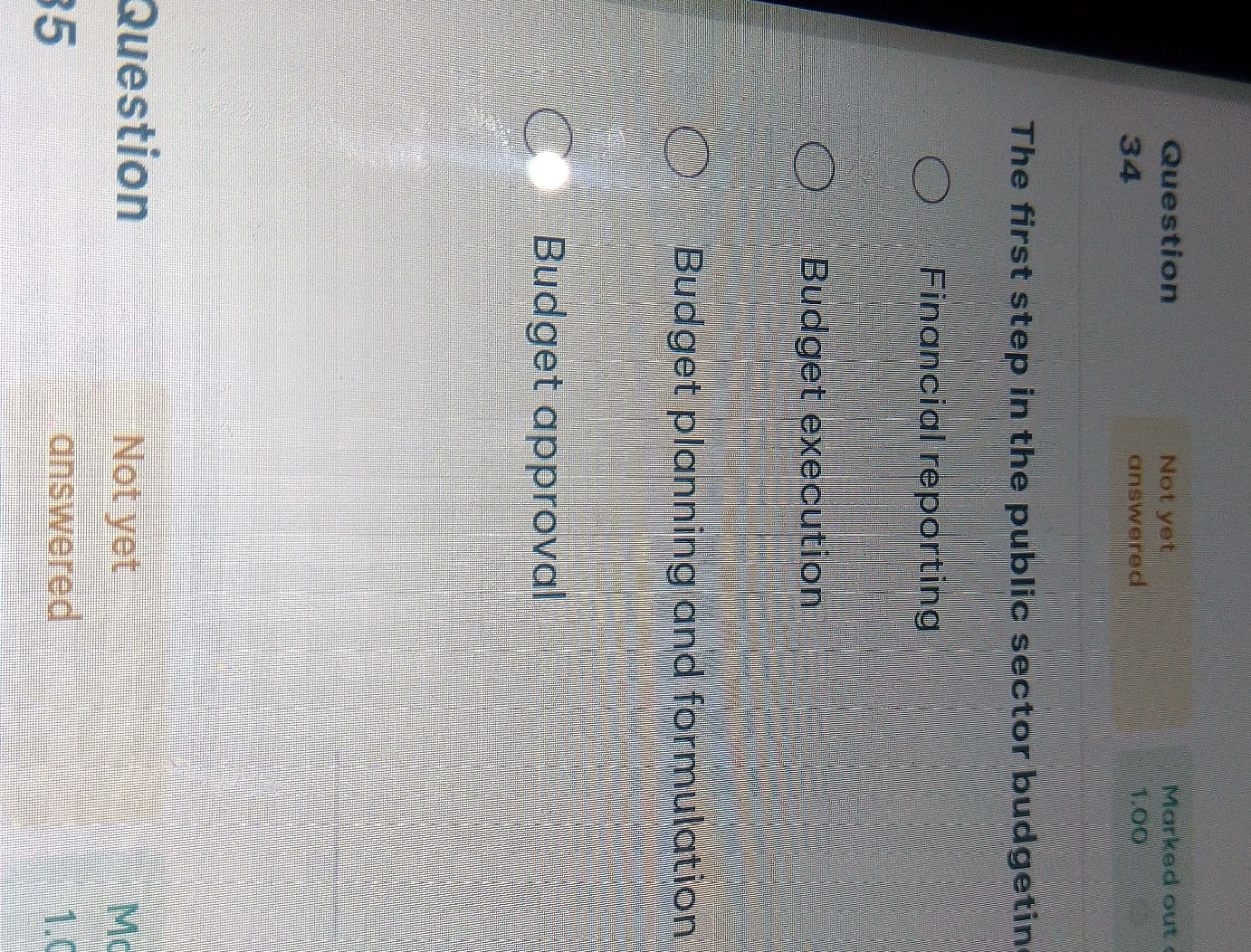 Question 34 The first step in the public | StudyX