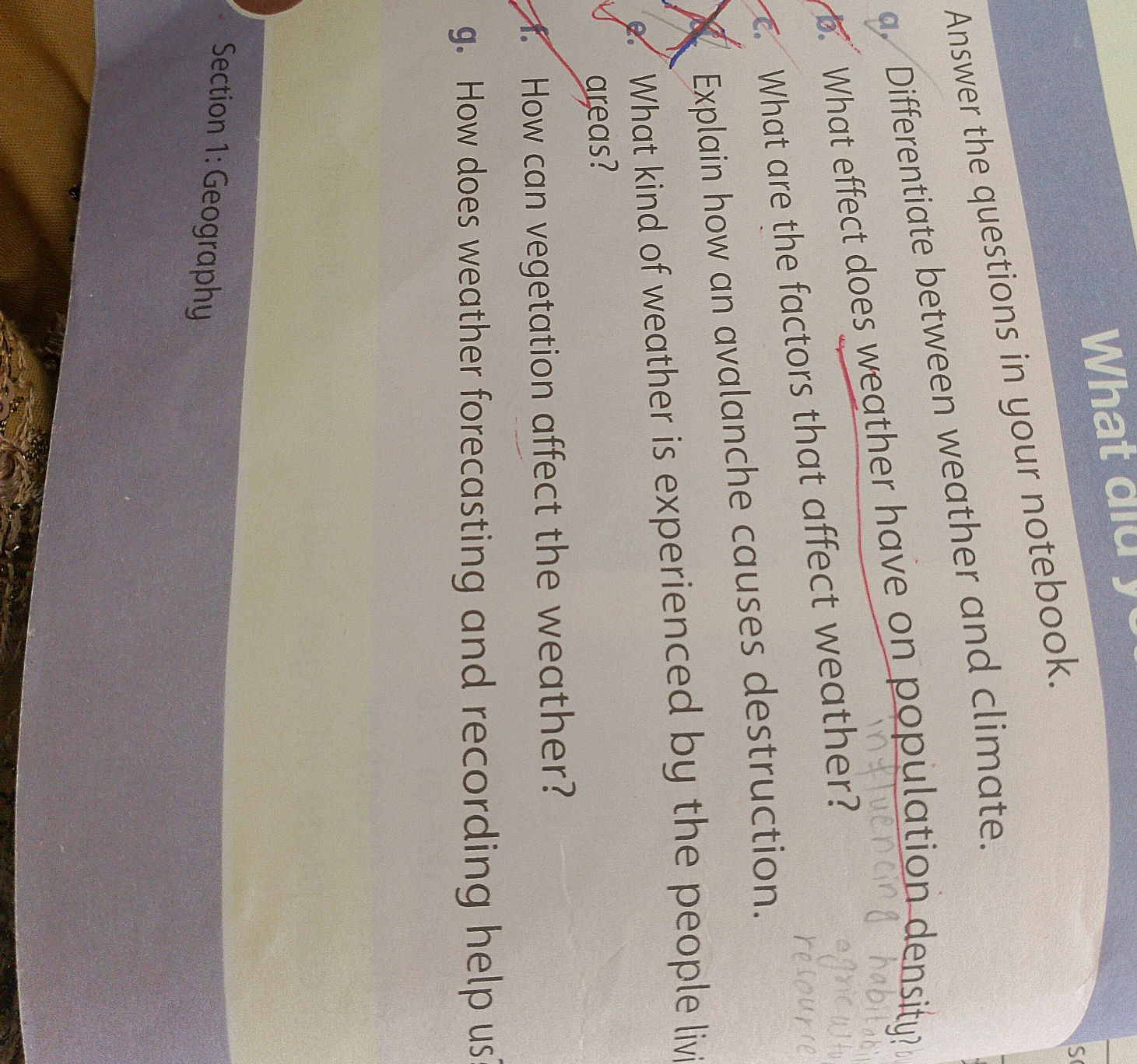 Differentiate between weather and climate. | StudyX