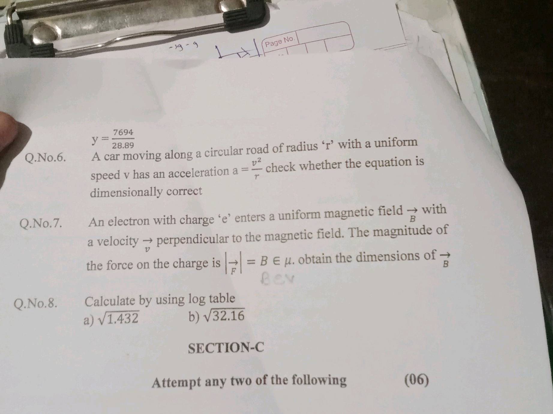 Calculate by using log table a) $ {1.432}$ | StudyX