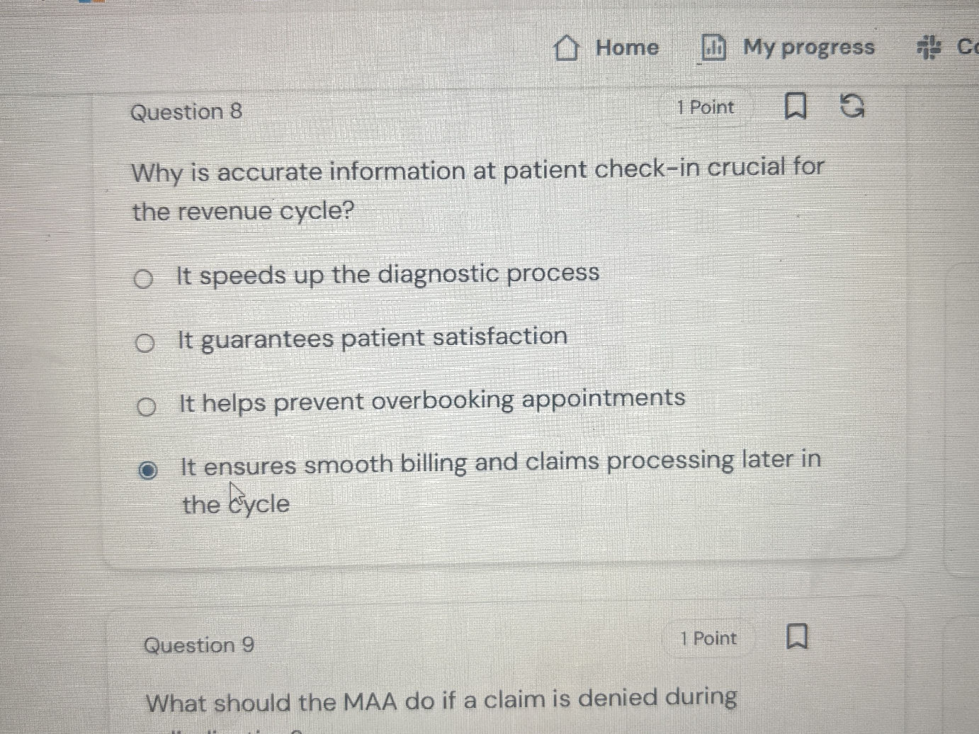 Why is accurate information at patient | StudyX