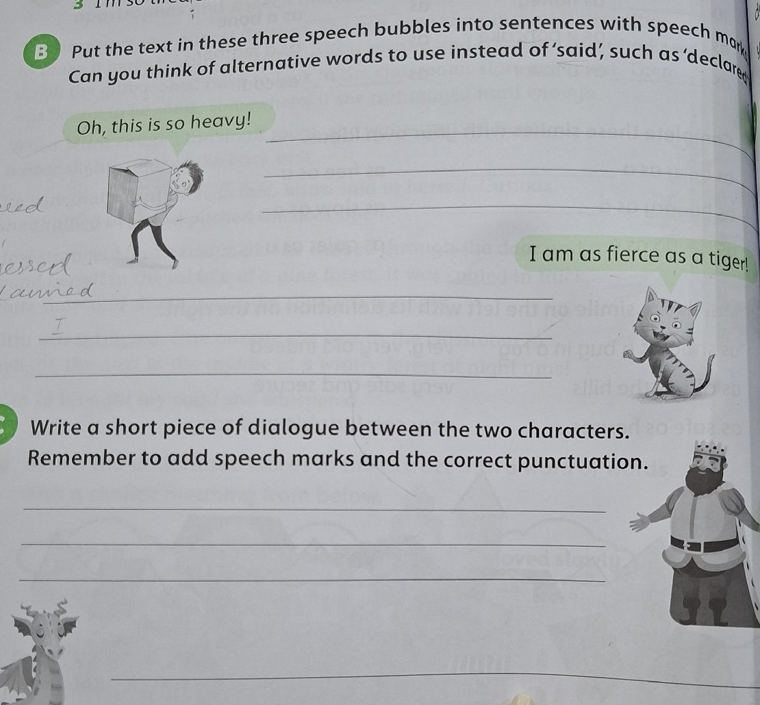 Put the text in these three speech bubbles | StudyX