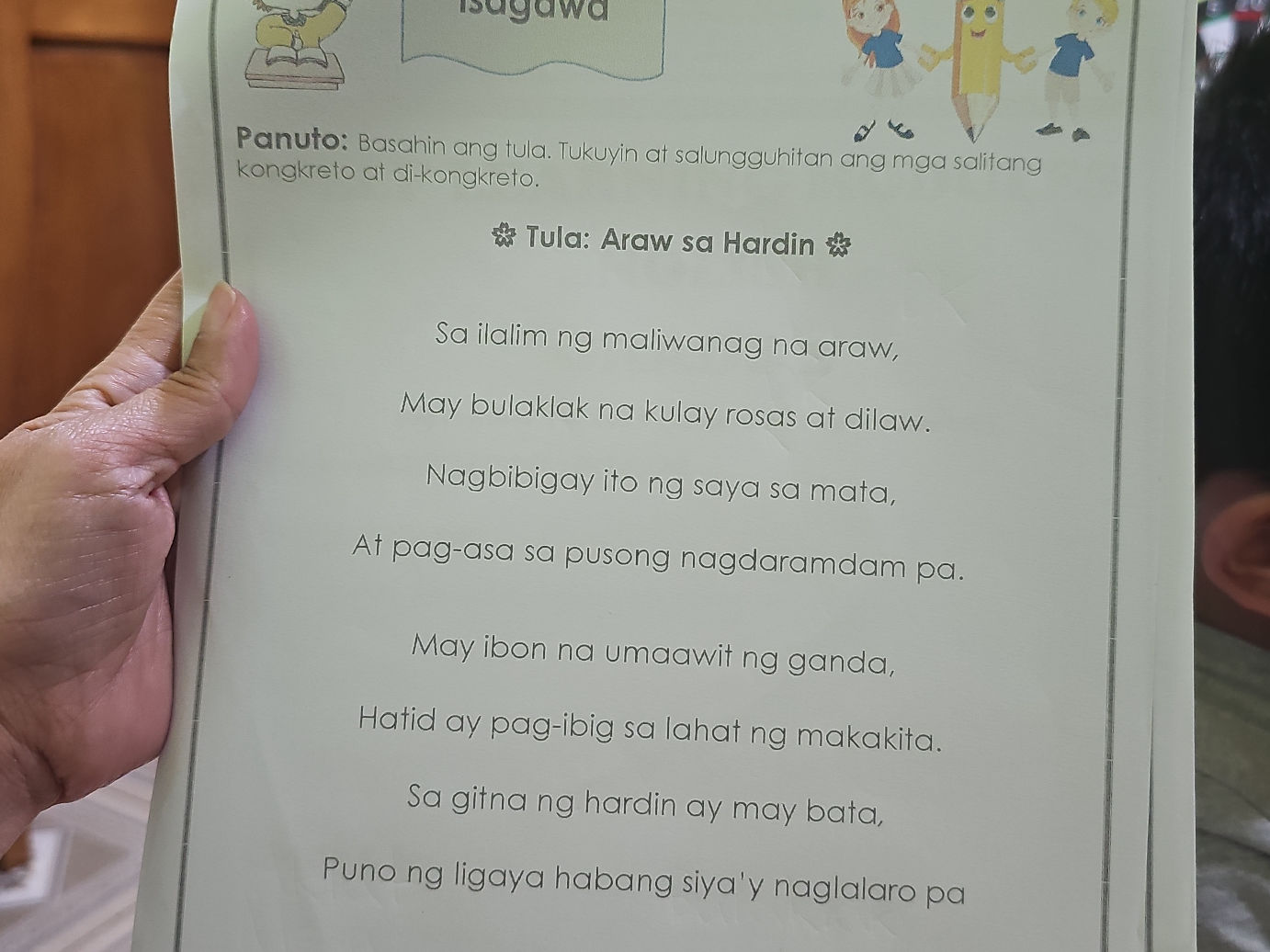 Panuto: Basahin ang tula. Tukuyin at | StudyX