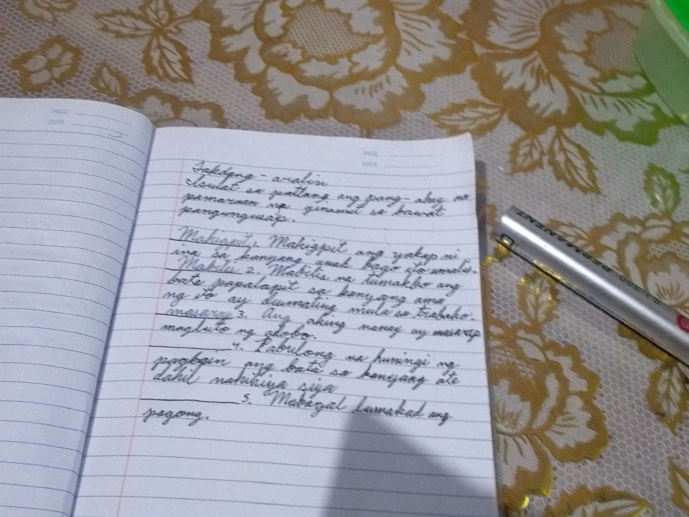 Sakdang-aralin Isulat sa patlang ang | StudyX