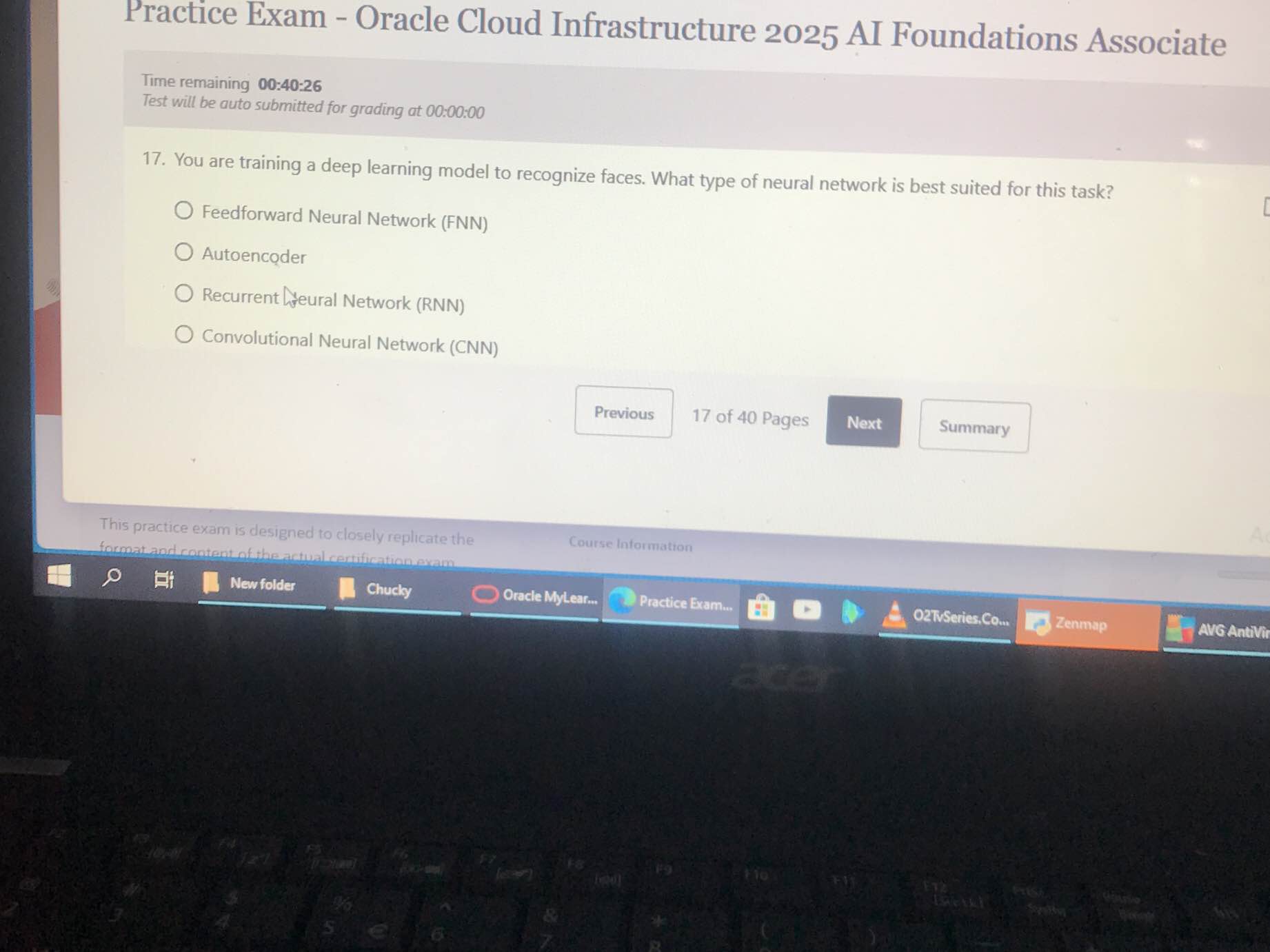 17. You are training a deep learning model | StudyX