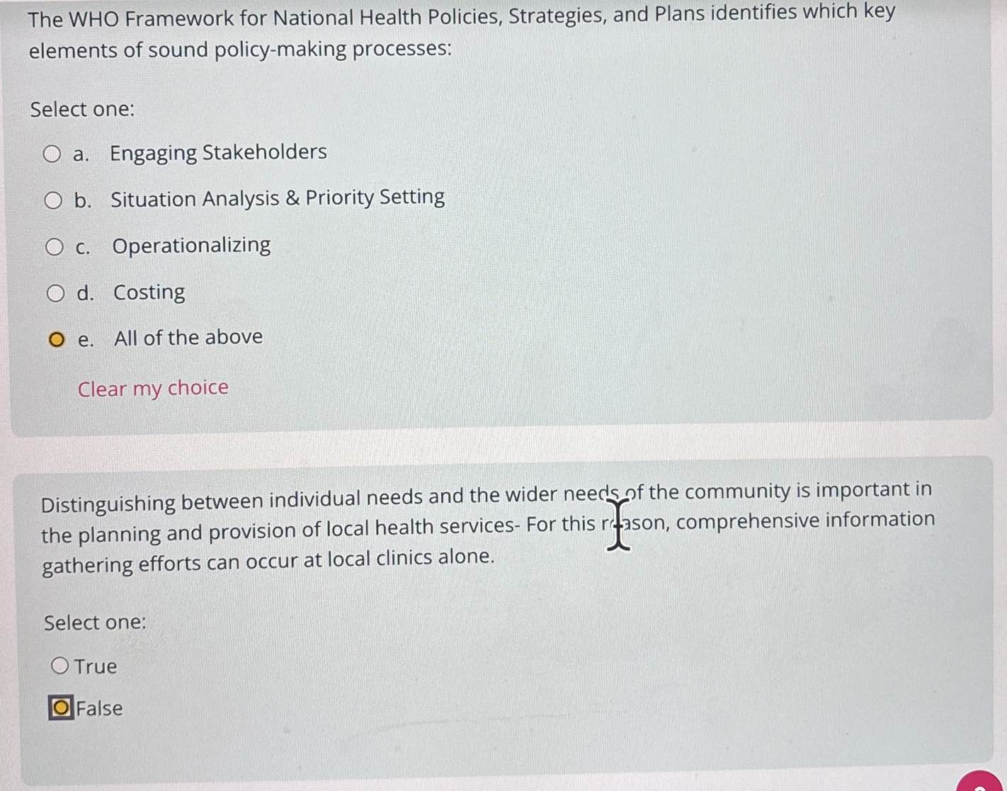 The WHO Framework for National Health | StudyX