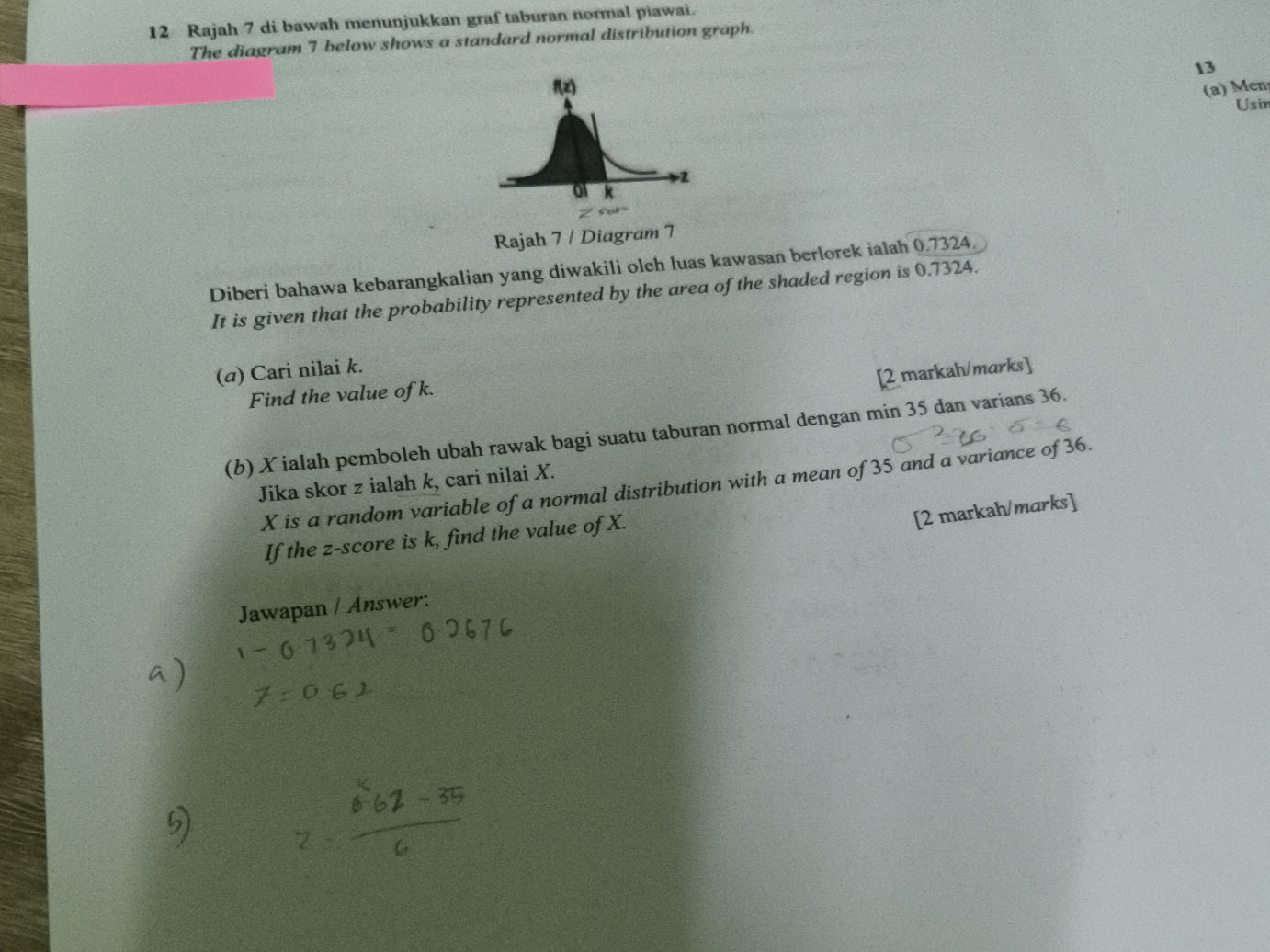 Rajah 7 di bawah menunjukkan graf taburan | StudyX