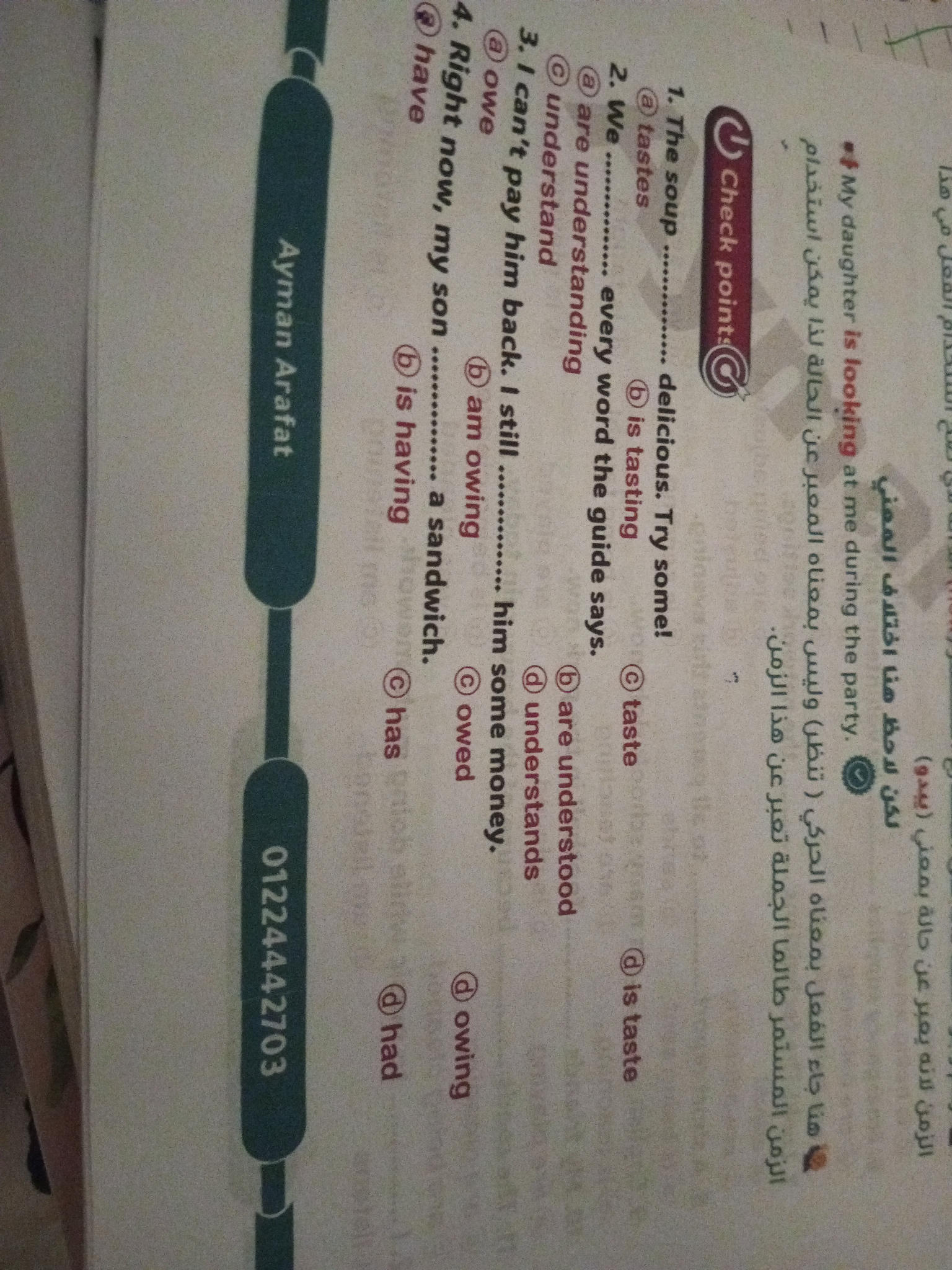 1. The soup ......... delicious. Try some! | StudyX