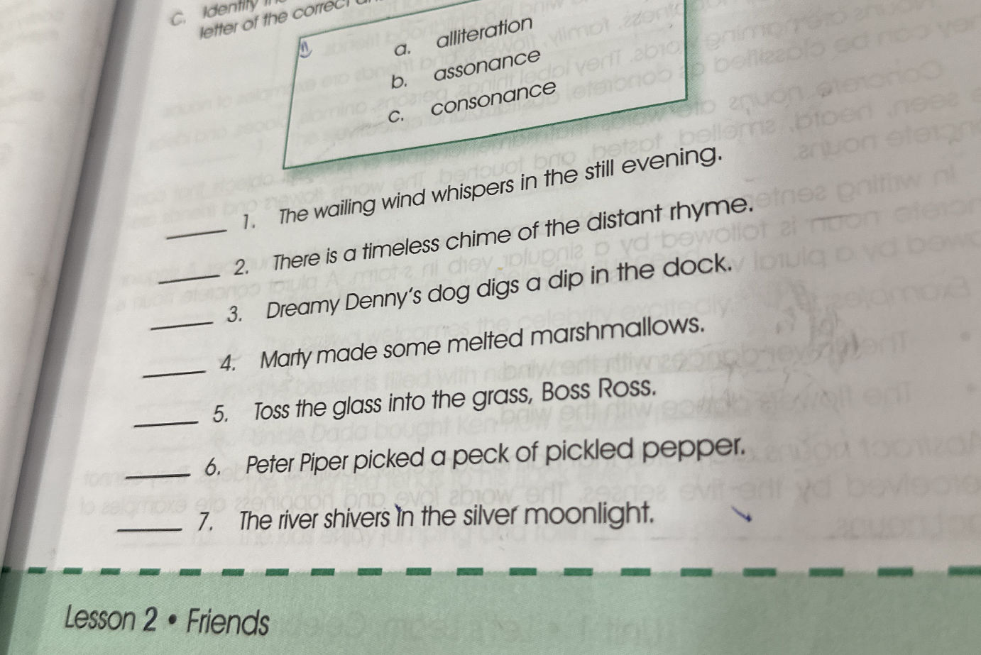 C. Identify the letter of the correct | StudyX