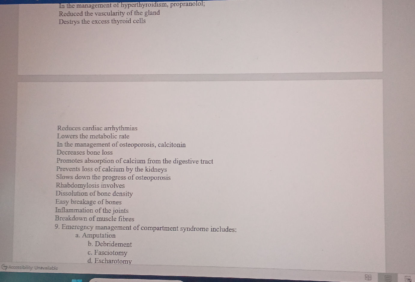 9. Emeregncy management of compartment | StudyX