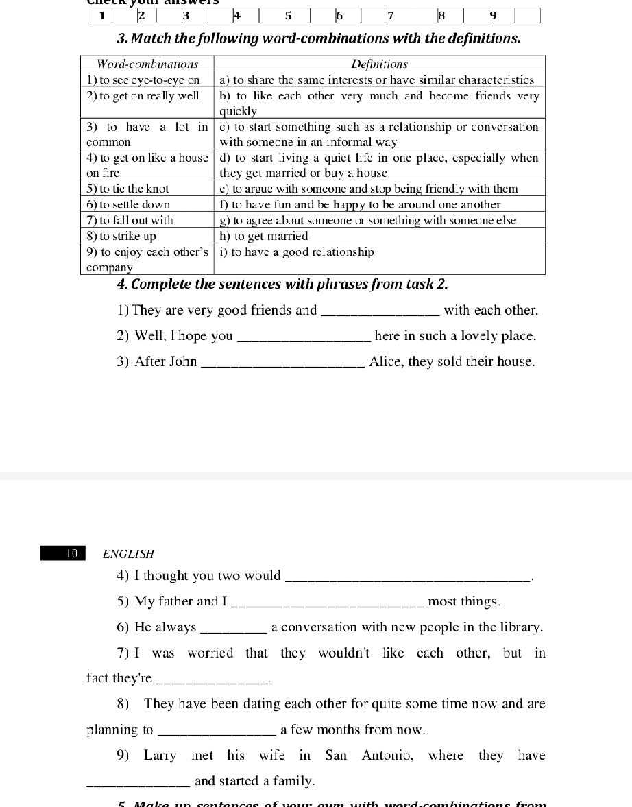 3. Match the following word-combinations | StudyX