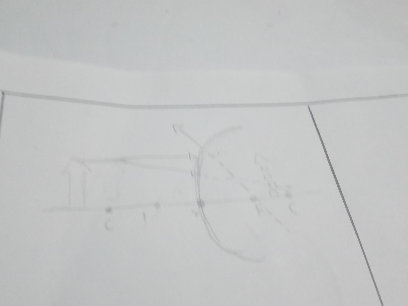 The image shows a ray diagram for a concave | StudyX