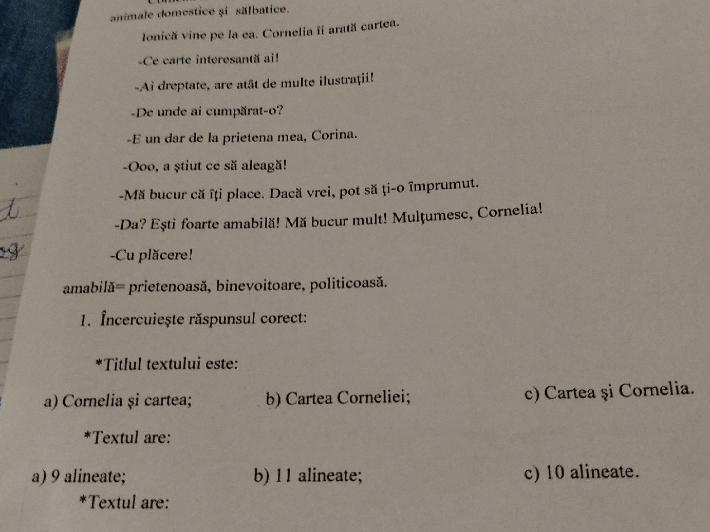 Ionică vine pe la ea. Cornelia îi arată | StudyX