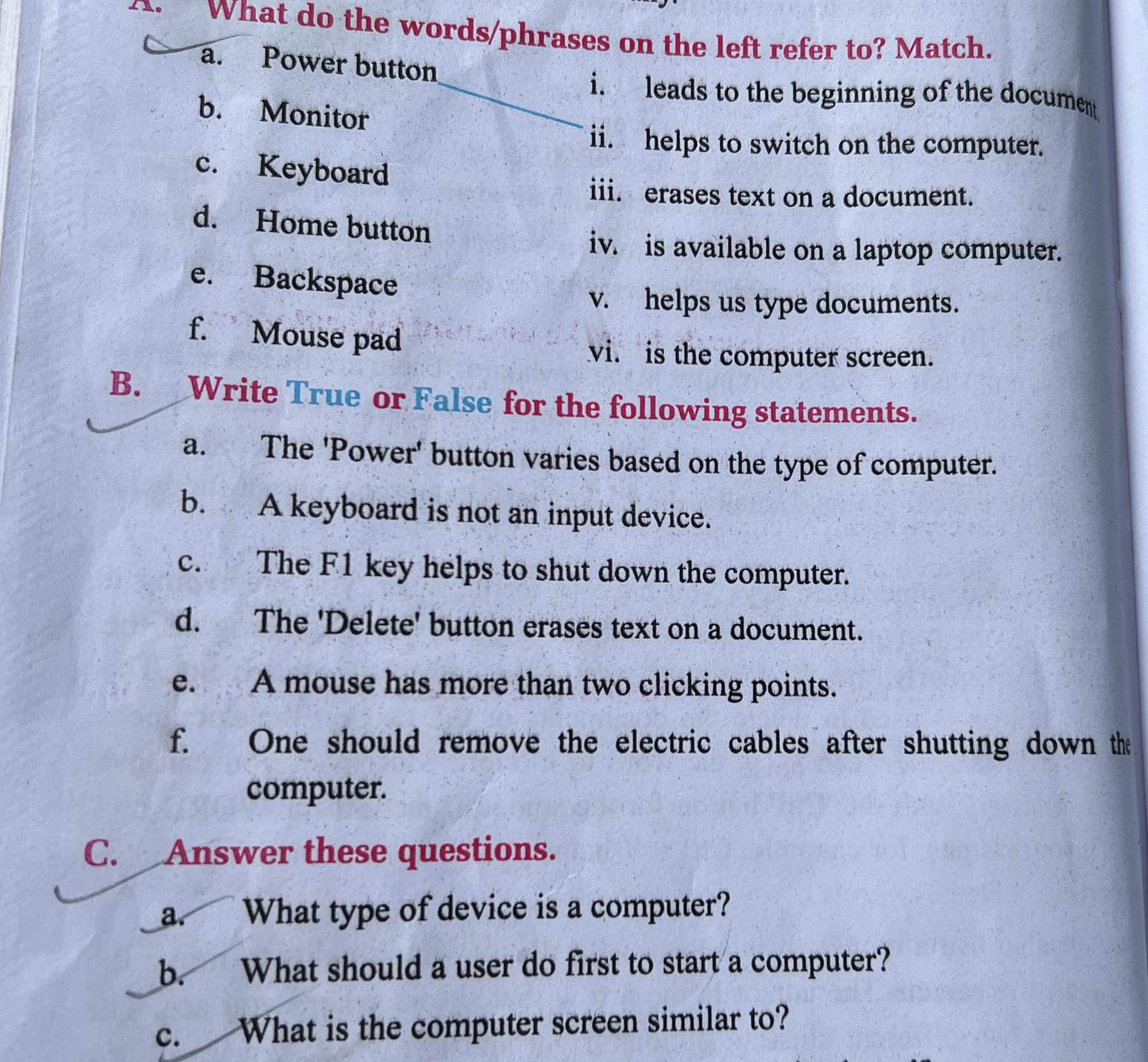 What do the words/phrases on the left refer | StudyX